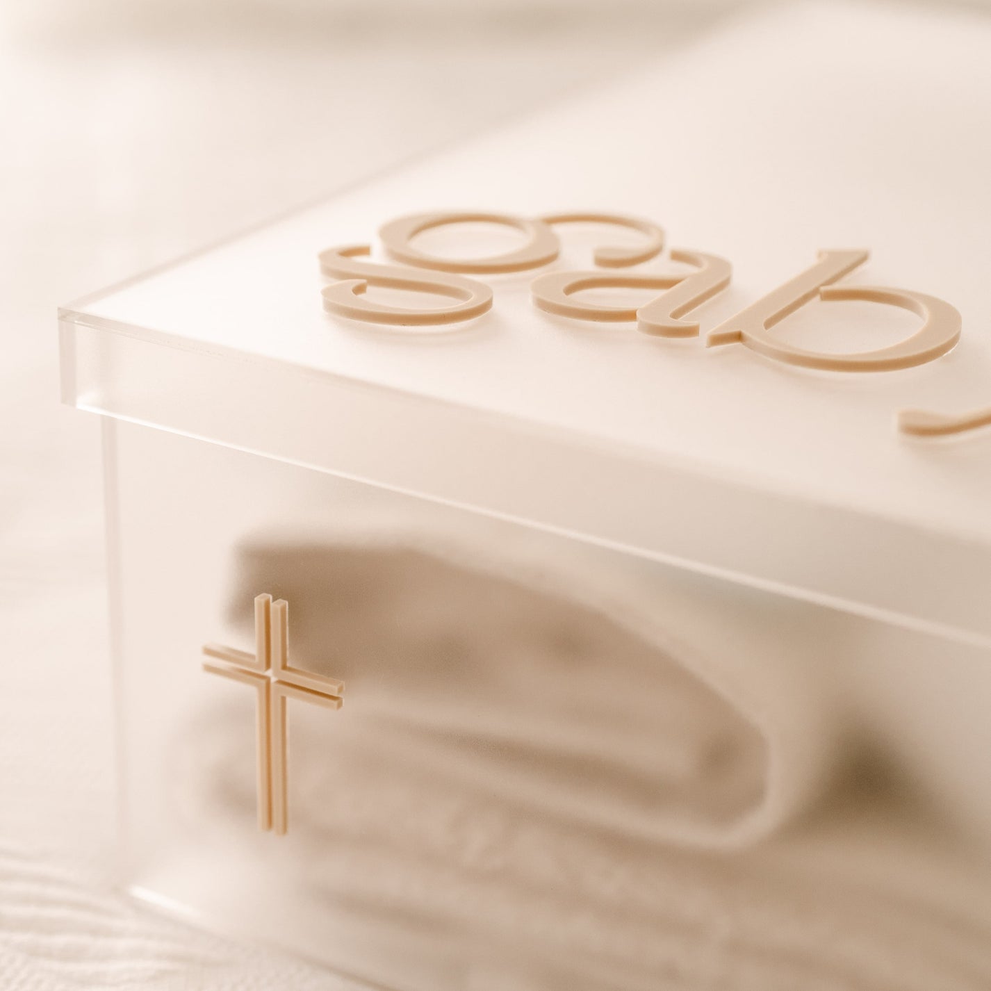 Custom Acrylic Christening Box – ClearCutCo.
