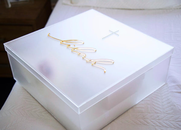 Custom Acrylic Christening Box – ClearCutCo.